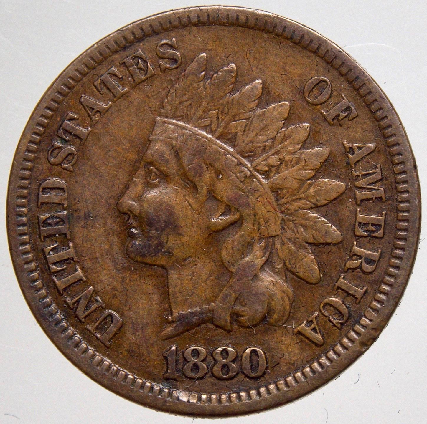 1880 Indian Head Cent 22 For Sale Buy Now Online Item 297308