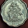 Gem UNC Bahamas 2010 10 Cents~Bone Fish~Scalloped Coin~GREAT LUSTER ...