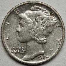 1940 Mercury Silver Dime Coin Value Prices, Photos & Info