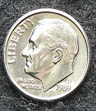 1989 D Roosevelt Dime Coin Value Prices, Photos & Info