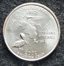 2002 P Louisiana State Quarter Coin Value Prices, Photos & Info