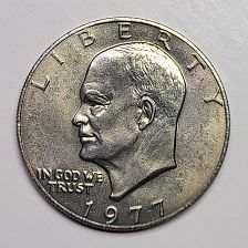 1977 Eisenhower Dollar Clad Composition Resumed Coin Value Prices ...