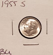 1955 S Roosevelt Silver Dime Coin Value Prices, Photos & Info