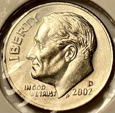 2002 D Roosevelt Dime Coin Value Prices, Photos & Info