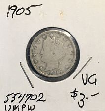 1905 Liberty Head "V" Nickel Coin Value Prices, Photos & Info