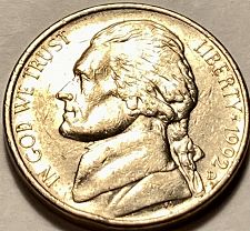 1992 D Jefferson Nickel Coin Value Prices, Photos & Info