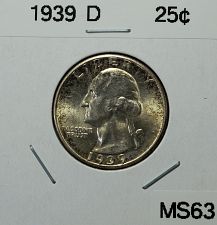 1939 D Washington Silver Quarter Coin Value Prices, Photos & Info