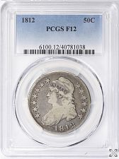 1812 Capped Bust Half Dollar All Varieties Lettered Edge Coin Value ...