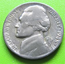 1945 S Jefferson Silver Wartime Nickel Coin Value Prices, Photos & Info