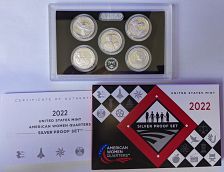 2022 S Proof Sets American Women Quarters Silver Proof Set Mirror-Like ...
