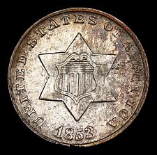 1853 Silver Three Cent Coin Value Prices, Photos & Info