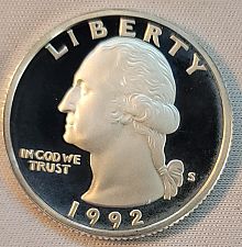 1992 S Washington Quarter Silver Proof Coin Value Prices, Photos & Info