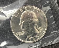 1990 P Washington Quarter Coin Value Prices, Photos & Info