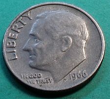 1966 Roosevelt Dime Coin Value Prices, Photos & Info