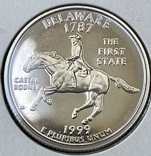 1999 S Delaware State Quarter Proof Coin Value Prices, Photos & Info