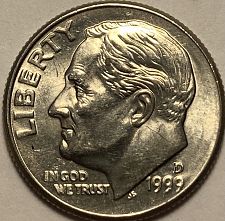 1999 D Roosevelt Dime Coin Value Prices, Photos & Info