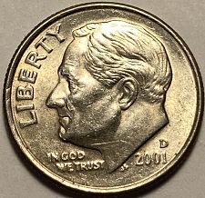 2001 D Roosevelt Dime Coin Value Prices, Photos & Info