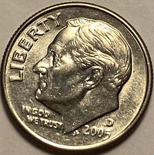 2005 D Roosevelt Dime Coin Value Prices, Photos & Info