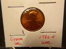 1982 Lincoln Memorial Penny Copper - Small Date Coin Value Prices ...