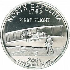 2001 S North Carolina State Quarter Silver Proof Coin Value Prices ...