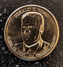 2016 D Presidential Dollar Gerald R. Ford Golden Dollar Coin Value ...
