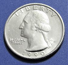 1990 D Washington Quarter Coin Value Prices, Photos & Info