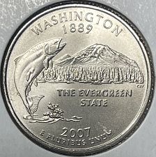 2007 P Washington State Quarter Coin Value Prices, Photos & Info