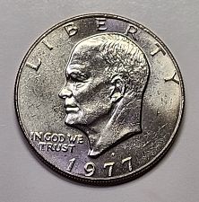 1977 D Eisenhower Dollar Clad Composition Resumed Coin Value Prices ...