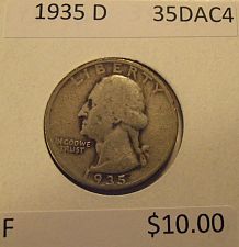 1935 D Washington Silver Quarter Coin Value Prices, Photos & Info