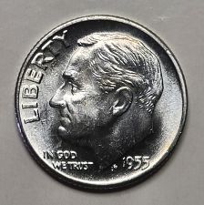 1955 D Roosevelt Silver Dime Coin Value Prices, Photos & Info