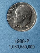 1988 P Roosevelt Dimes Clad Composition: Personal Collections