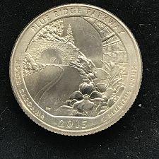 2015 P Blue Ridge Parkway Quarter Coin Value Prices, Photos & Info