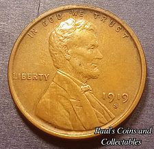 1919 S Lincoln Wheat Penny Coin Value Prices, Photos & Info