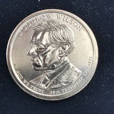 2013 P Presidential Dollar Woodrow Wilson Golden Dollar Coin Value ...