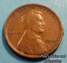 1913 Lincoln Wheat Penny Coin Value Prices, Photos & Info