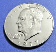 1977 Eisenhower Dollar Clad Composition Resumed Coin Value Prices ...