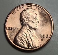 1982 D Lincoln Memorial Penny Copper - Large Date Coin Value Prices ...