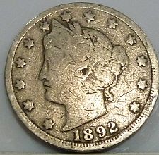 1892 Liberty Head "V" Nickel Coin Value Prices, Photos & Info