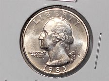 1985 D Washington Quarter Coin Value Prices, Photos & Info