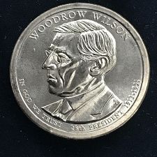2013 D Presidential Dollar Woodrow Wilson Golden Dollar Coin Value ...
