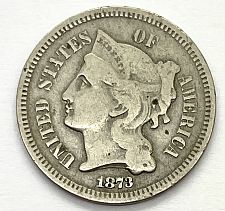 1873 Nickel Three Cent Open 3 Coin Value Prices, Photos & Info
