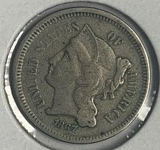 1867 Nickel Three Cent Coin Value Prices, Photos & Info