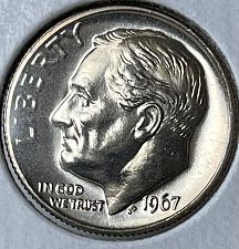 1967 Roosevelt Dime Coin Value Prices, Photos & Info