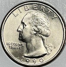 1990 D Washington Quarter Coin Value Prices, Photos & Info