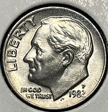 1982 P Roosevelt Dime Coin Value Prices, Photos & Info