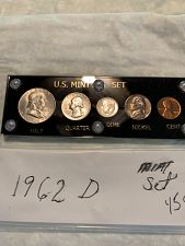 1962 PD Uncirculated Mint Set Collectible Mint Condition Coins Coin ...