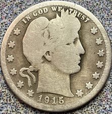1915 Barber Quarter Coin Value Prices, Photos & Info
