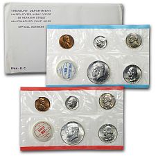 1964 PD Uncirculated Mint Set Collectible Mint Condition Coins Coin ...
