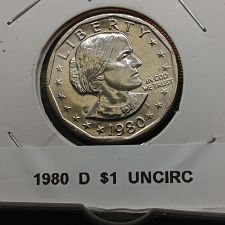 1980 D Susan B Anthony Dollar Coin Value Prices, Photos & Info