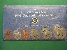1991 PD Uncirculated Mint Set Collectible Mint Condition Coins Coin ...